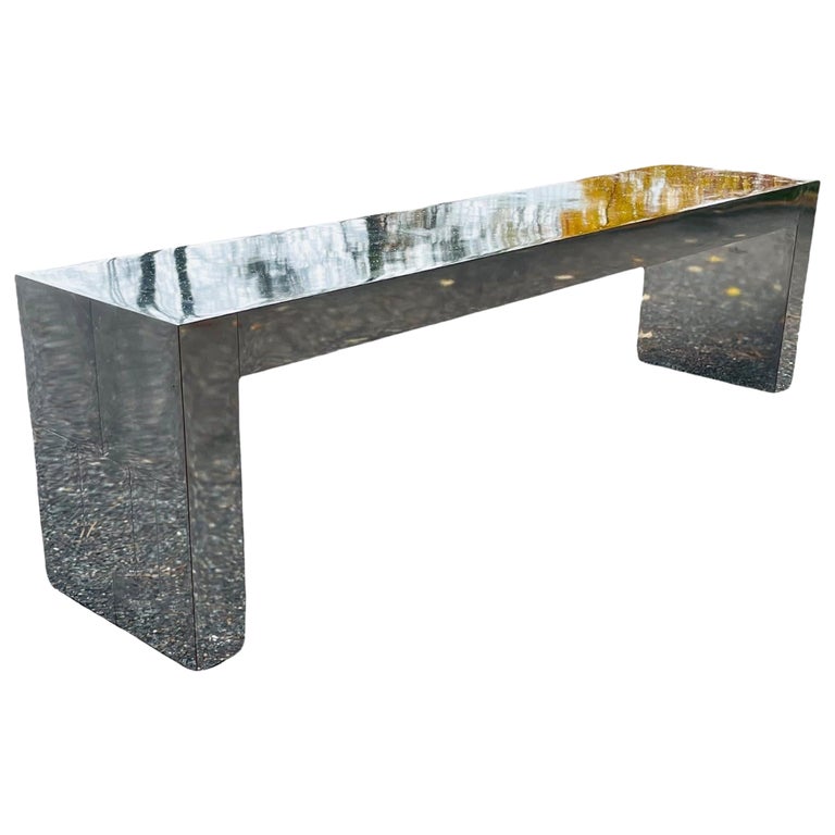 Paul Evans Style Long Console / Sofa Table For Sale at 1stDibs