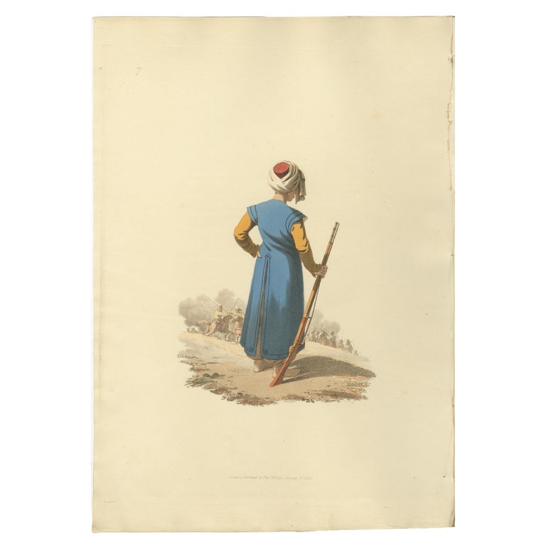 Antique Print Mameluke of Constantinople, The Military Costume of ...