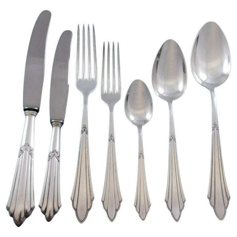 Fan by WMF German Sterling Silver Flatware Service for 8 Set 62 Pieces ...
