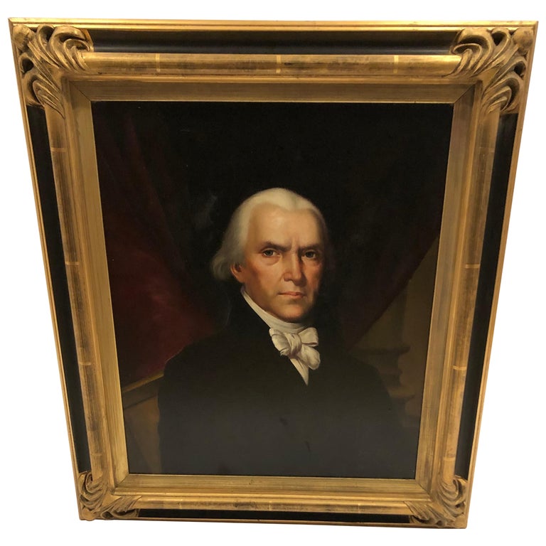 Old World Portrait of President James Madison by Henry Callan For Sale ...