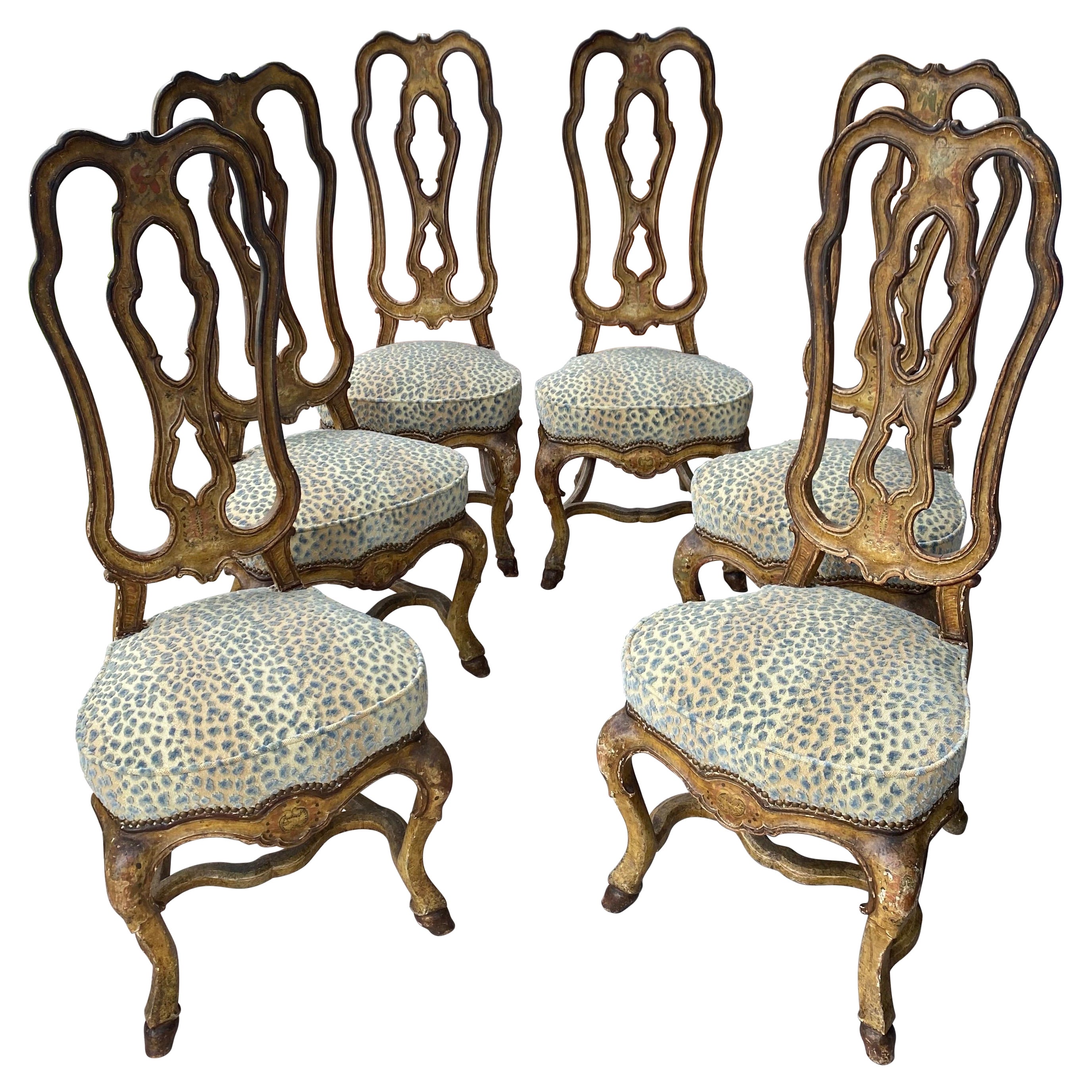 Set Of 6 Venetian Dining Chairs For Sale at 1stDibs