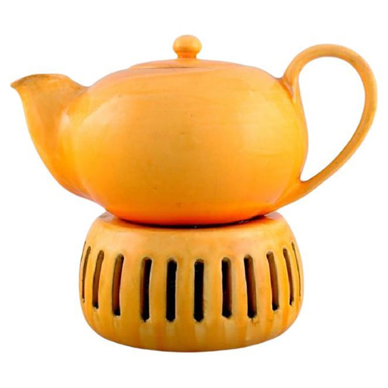 Kähler, Denmark, Teapot with Heater for Tealights in Glazed Stoneware ...