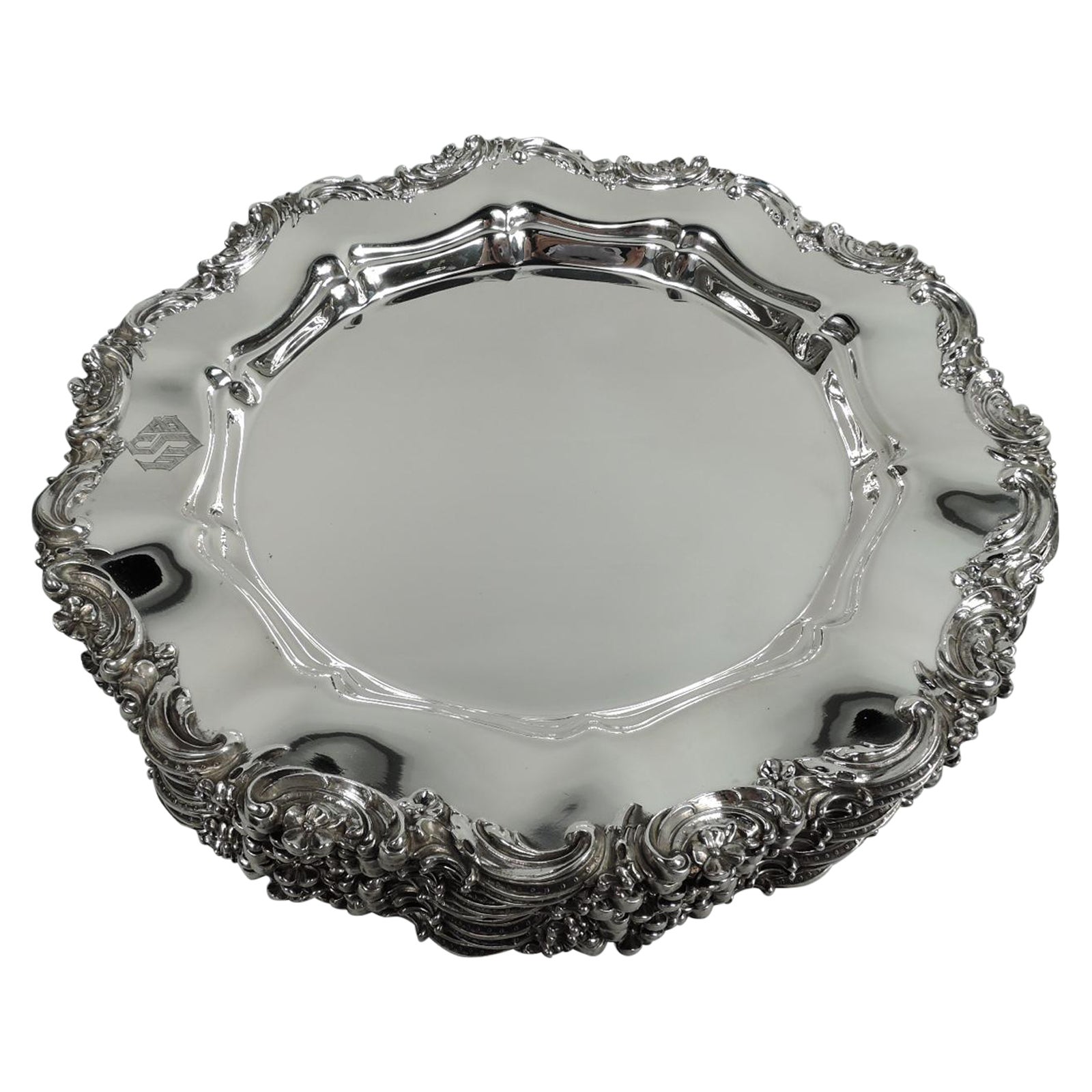 Fancy Sterling Silver Bread and Butter Plates by Graff, Washbourne and ...
