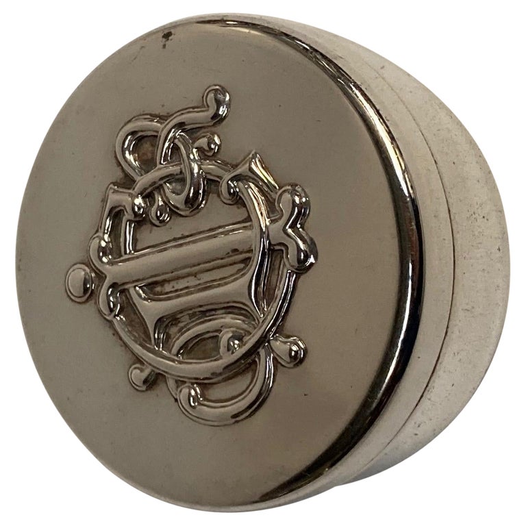 Silver Plated Boxe Signed by Christian Dior For Sale at 1stDibs