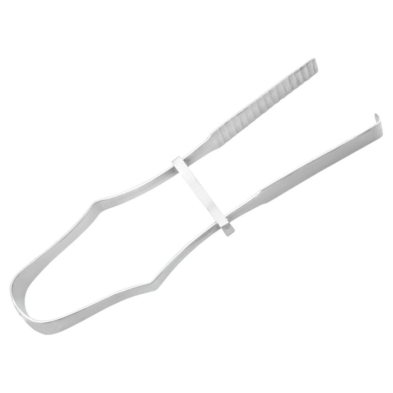 1800s, Antique Irish Sterling Silver Serving Tongs For Sale at 1stDibs