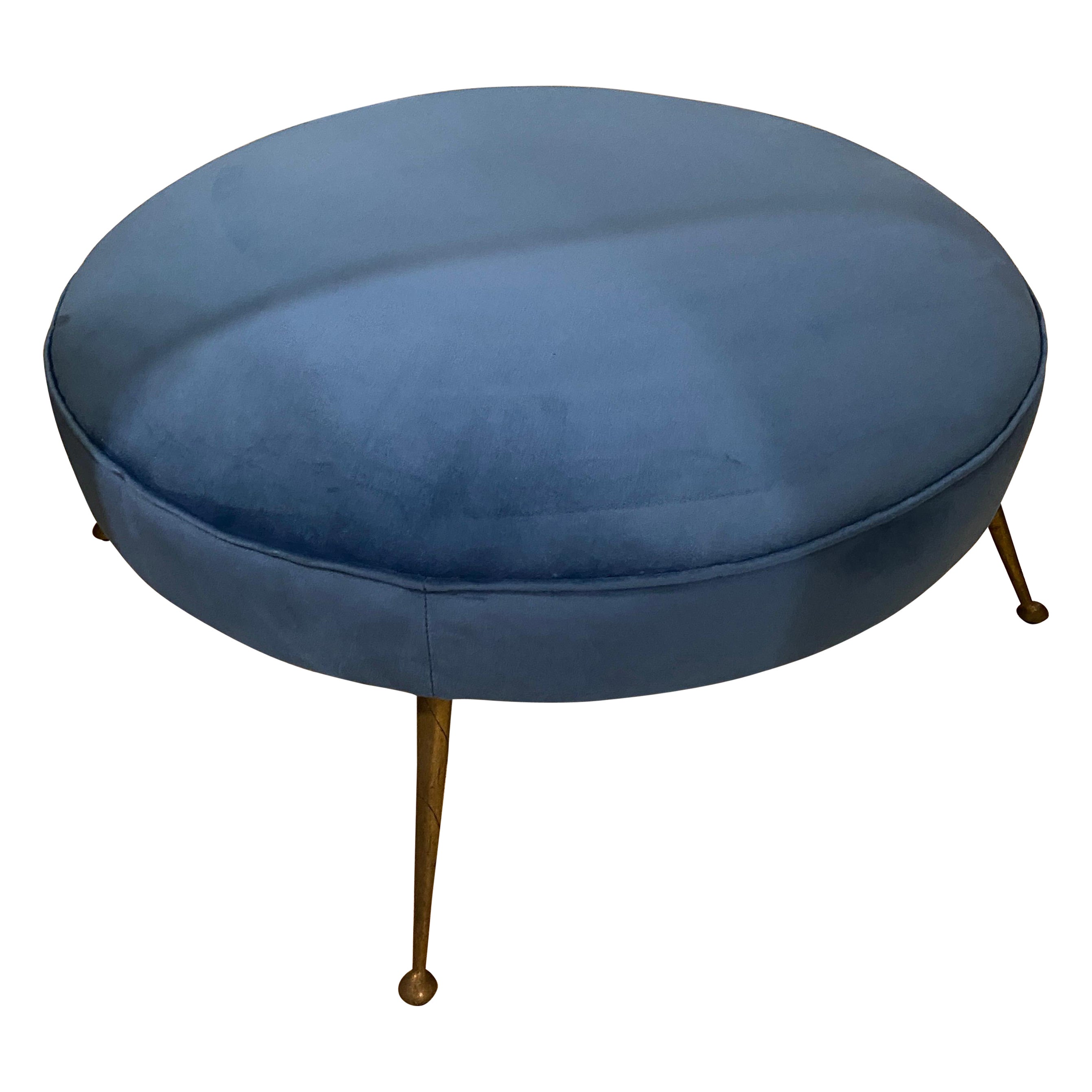 Mid 20th Century Big Round Ottoman Pouf at 1stDibs