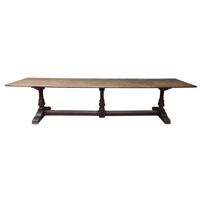 Large 18th Century French Oak Monastery Refectory Table at 1stDibs