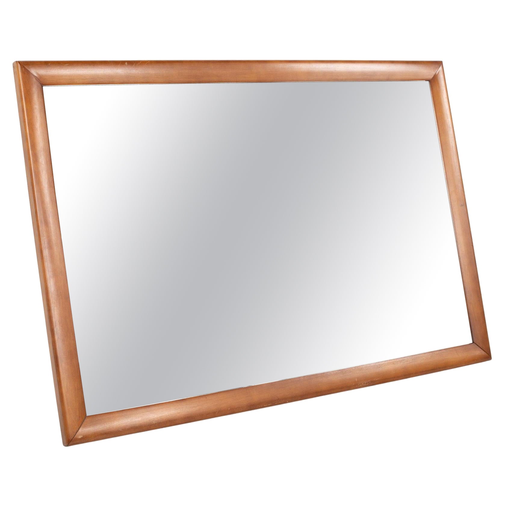 Midcentury Walnut Mirror by Strata for Unagusta For Sale at 1stDibs