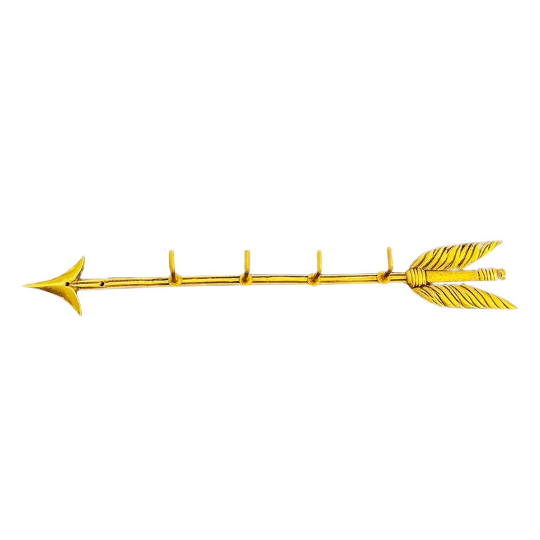 Solid Brass English Arrow Key Holder at 1stDibs