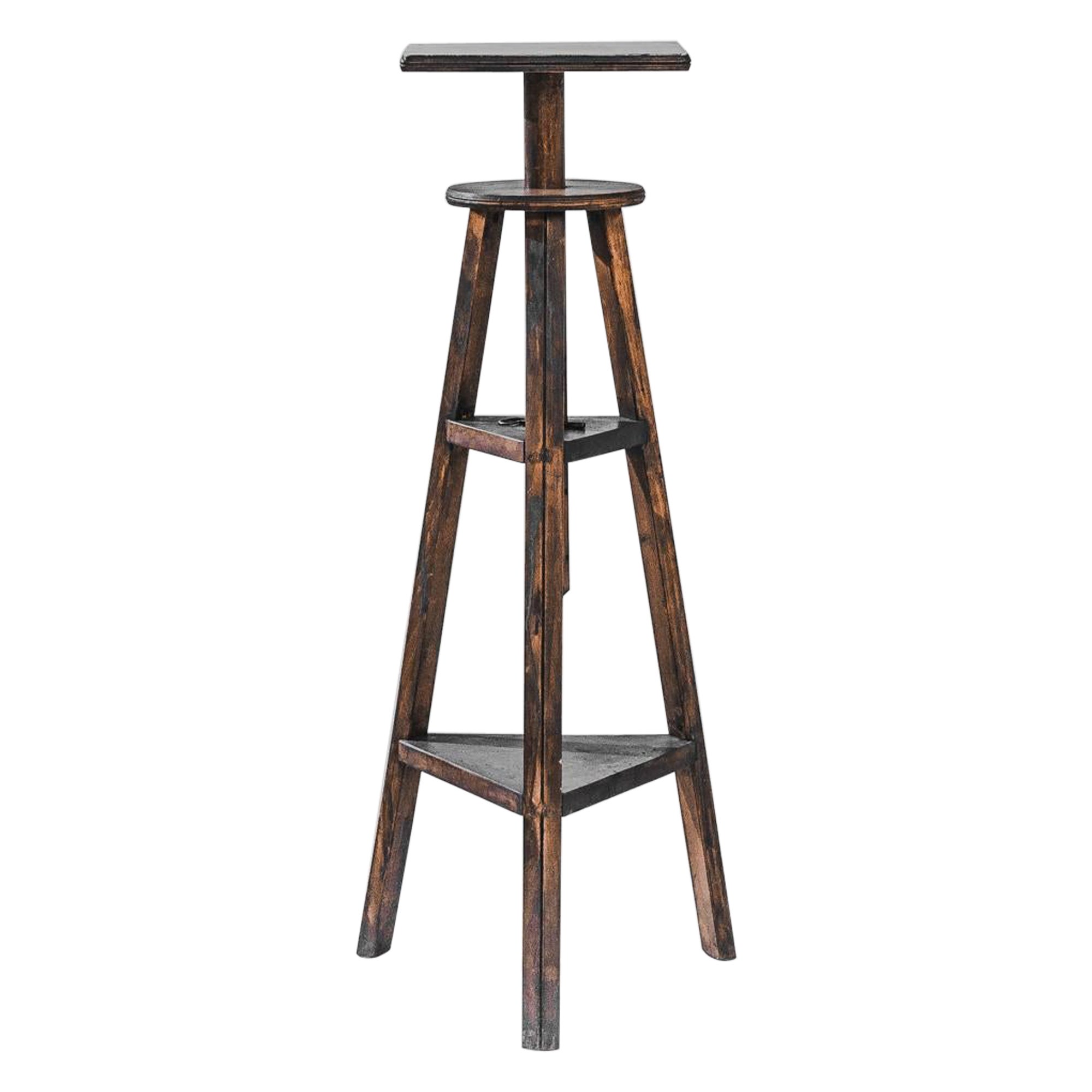 1920s French Adjustable Wooden Sculpture Stand at 1stDibs