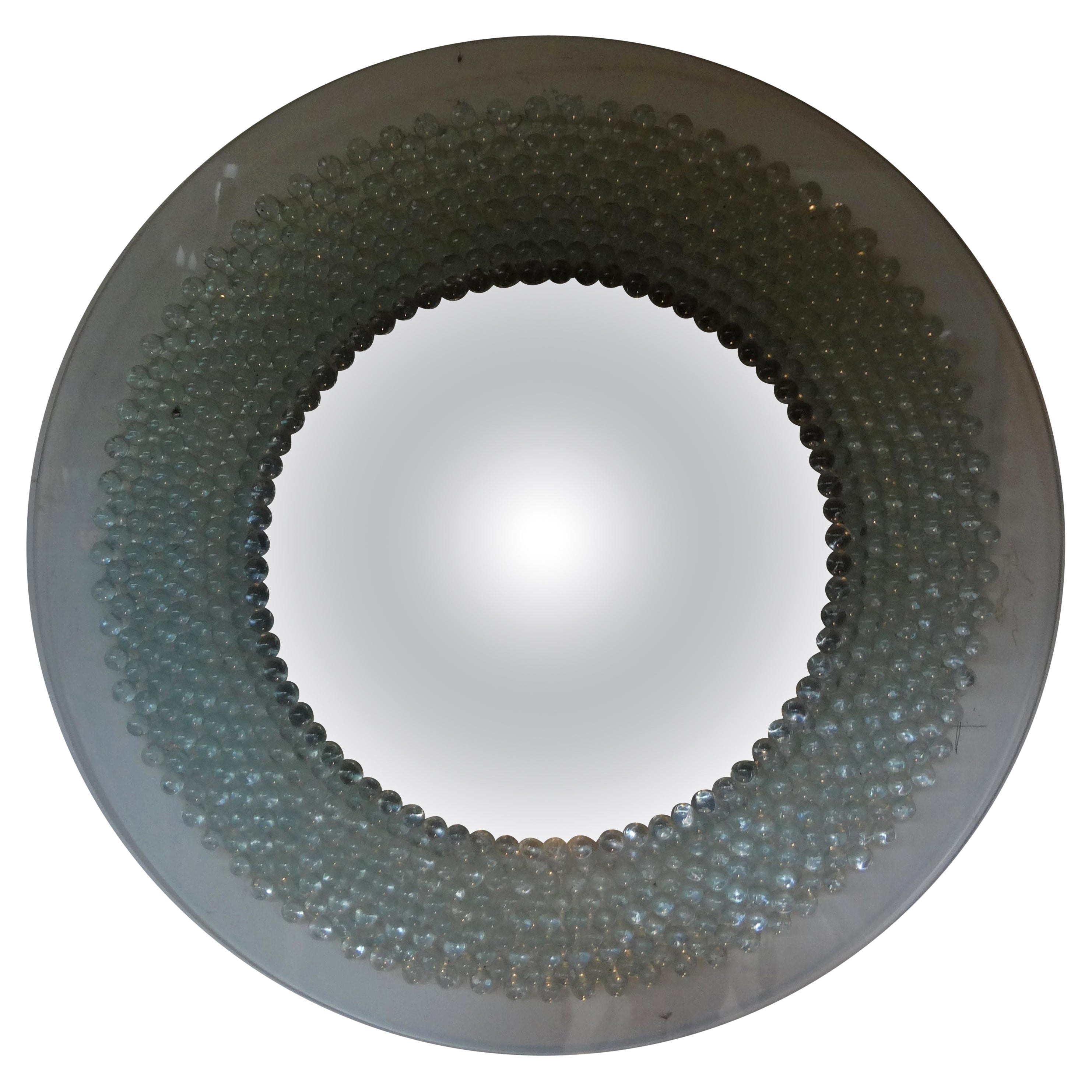 Stunning Fontana Arte Multi Level Oval, Two Color Glass, Beveled Mirror ...