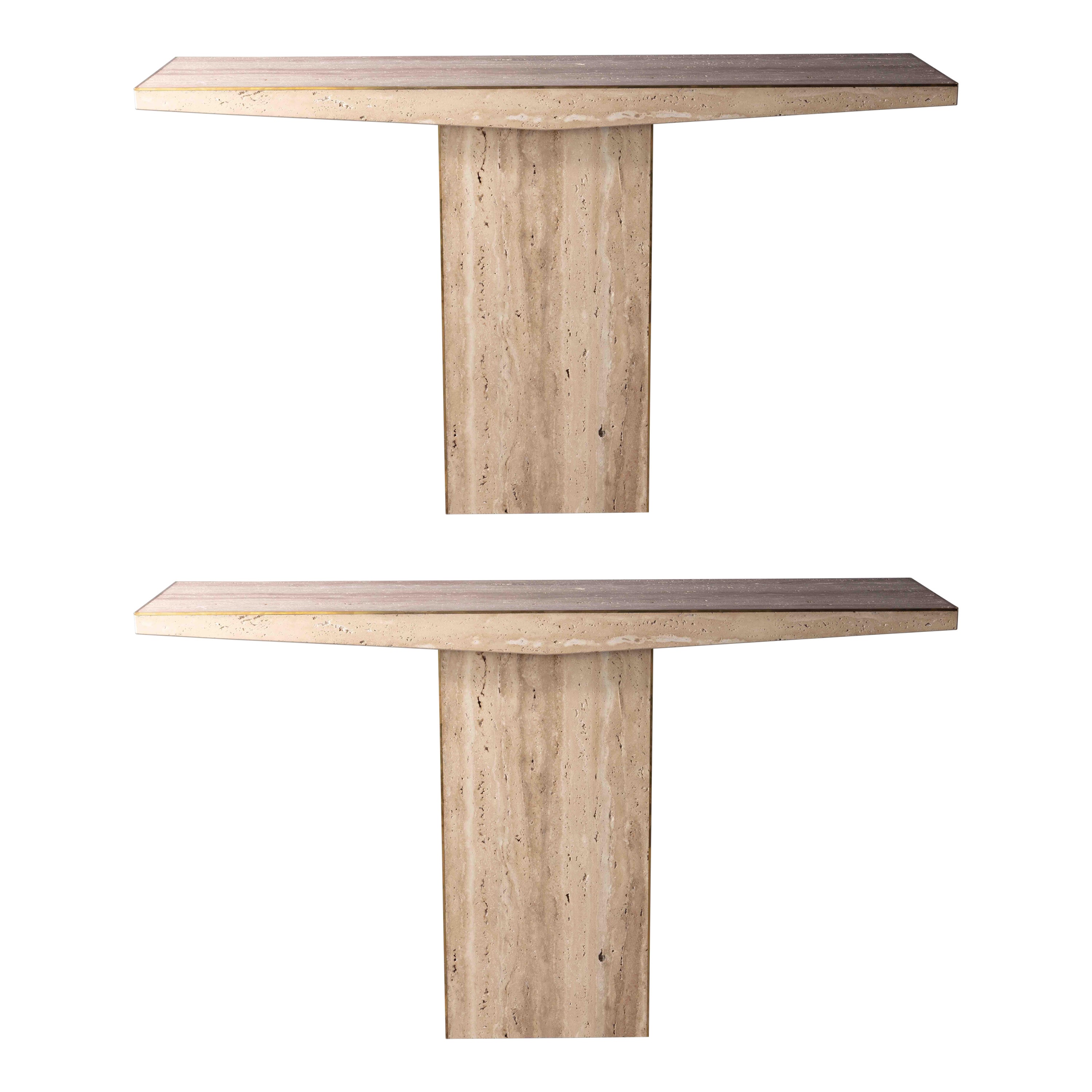 Pair of Clam Shell Console Bases at 1stDibs