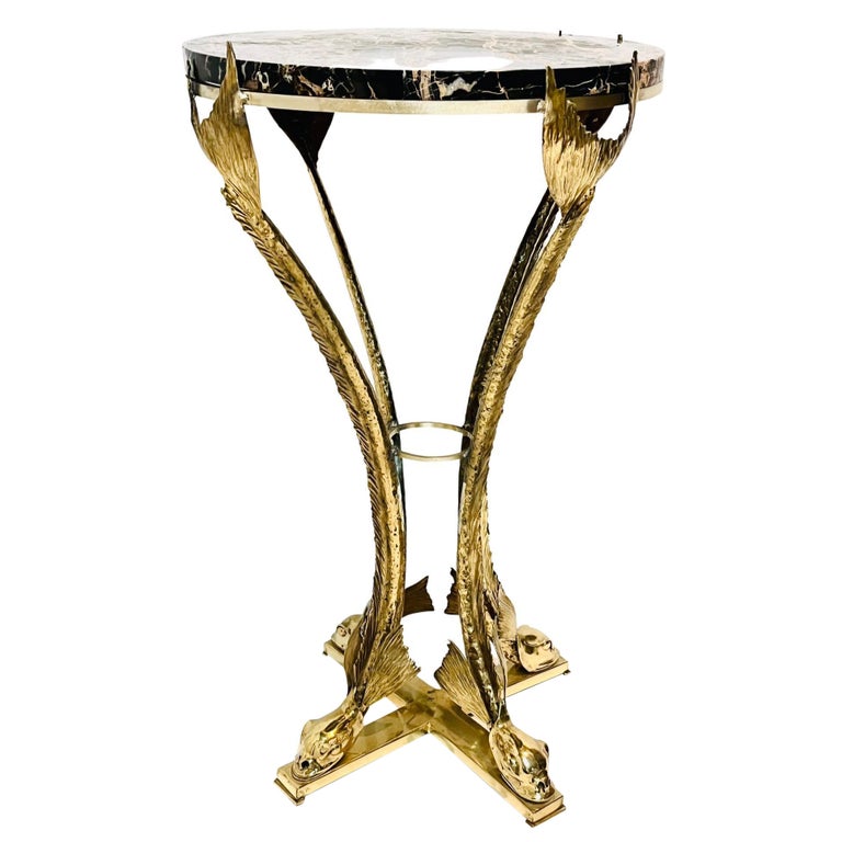Bronze and Porter Marble Top Gueridon by Jacques Duval Brasseur For ...