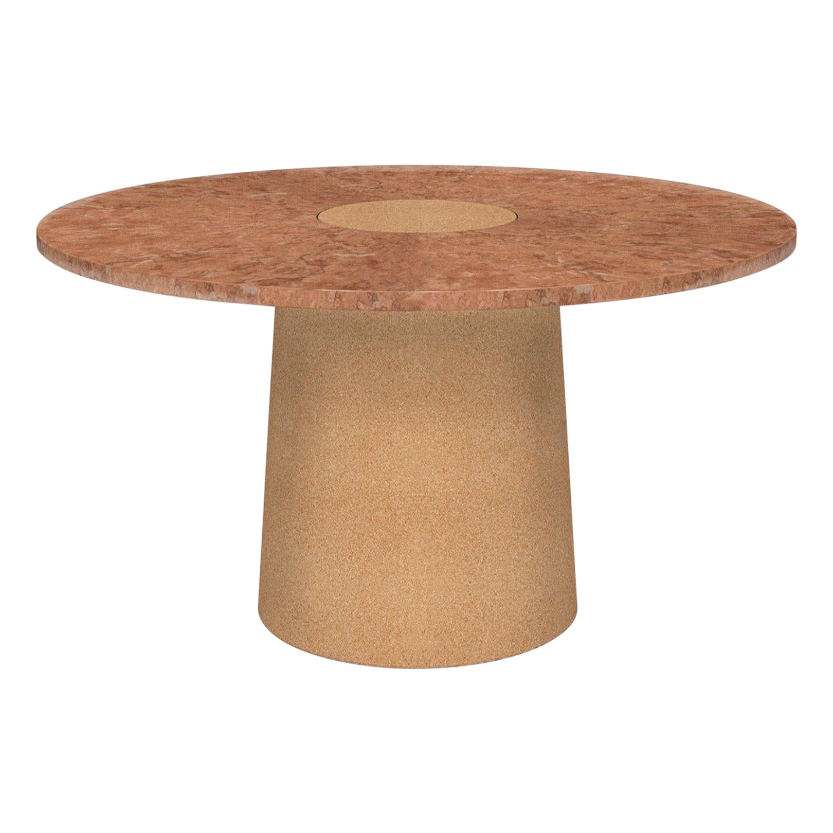 Frama Sintra Dining Table in Cork Base and Yellow Limestone, Nicholai ...