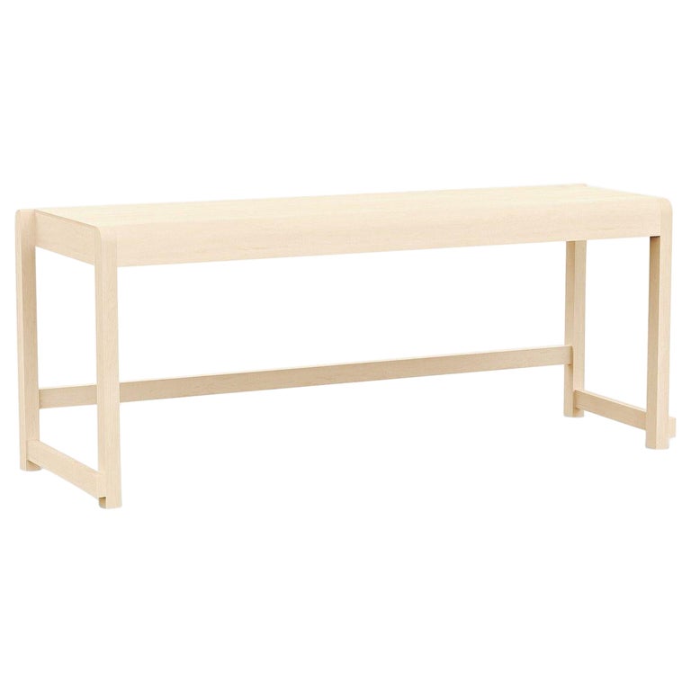 Minimal Scandinavian Design Bench 01 in Natural Wood For Sale at 1stDibs
