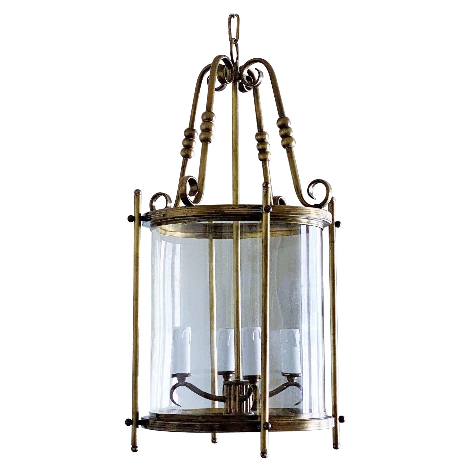 French Art Nouveau and Art Deco Bronze Purple Pink Glass Fringe ...