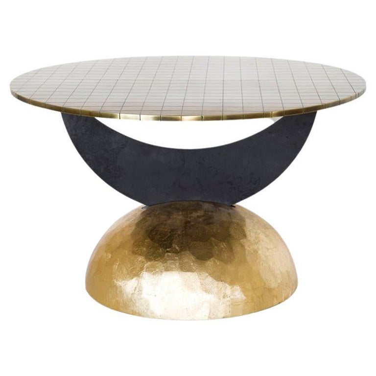 Metal Half Moon Coffee Table I By Rooms Studio For Sale at 1stDibs
