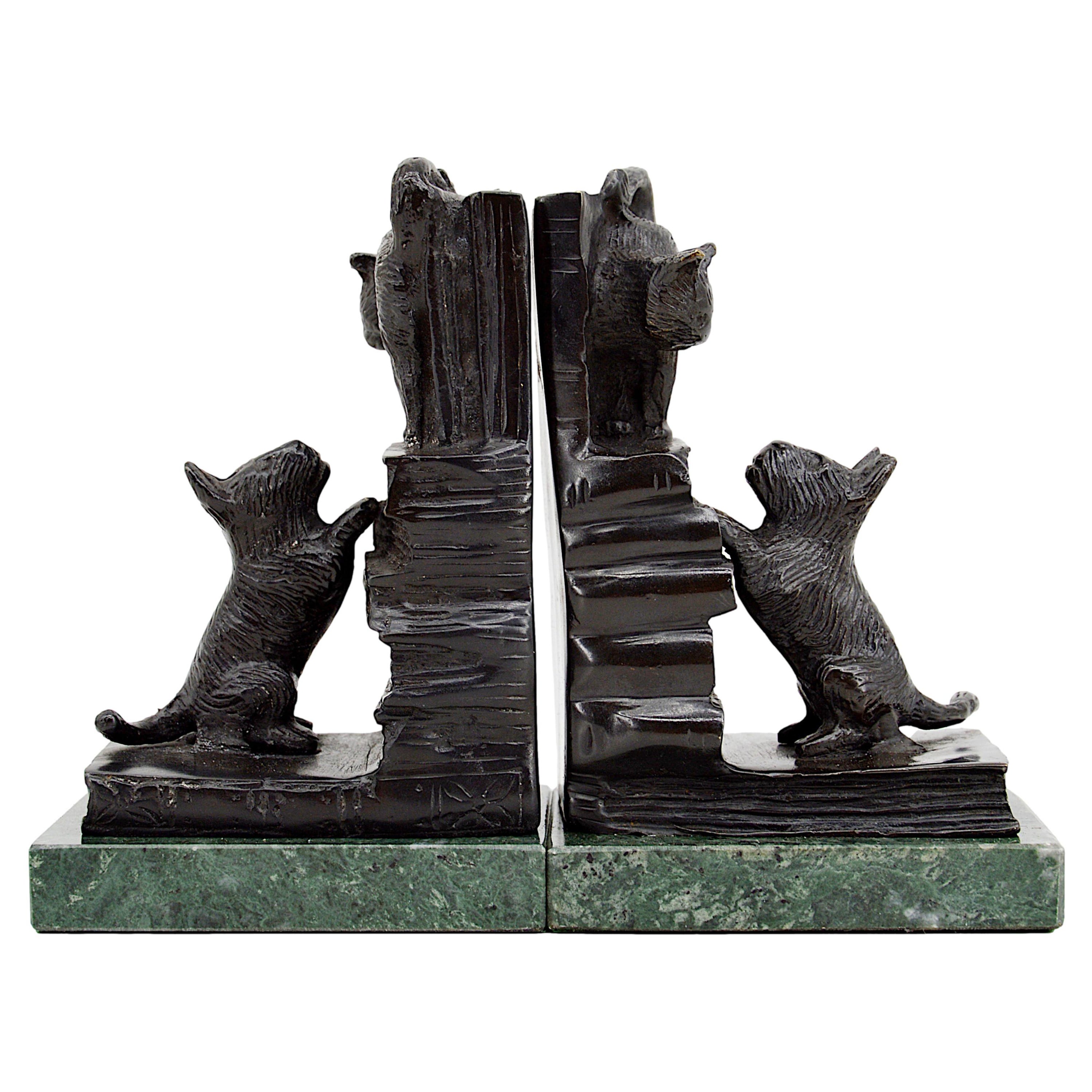 French Art Deco Bronze Bookends with Nudes by C. Levy Kinsbourg, 1930 ...