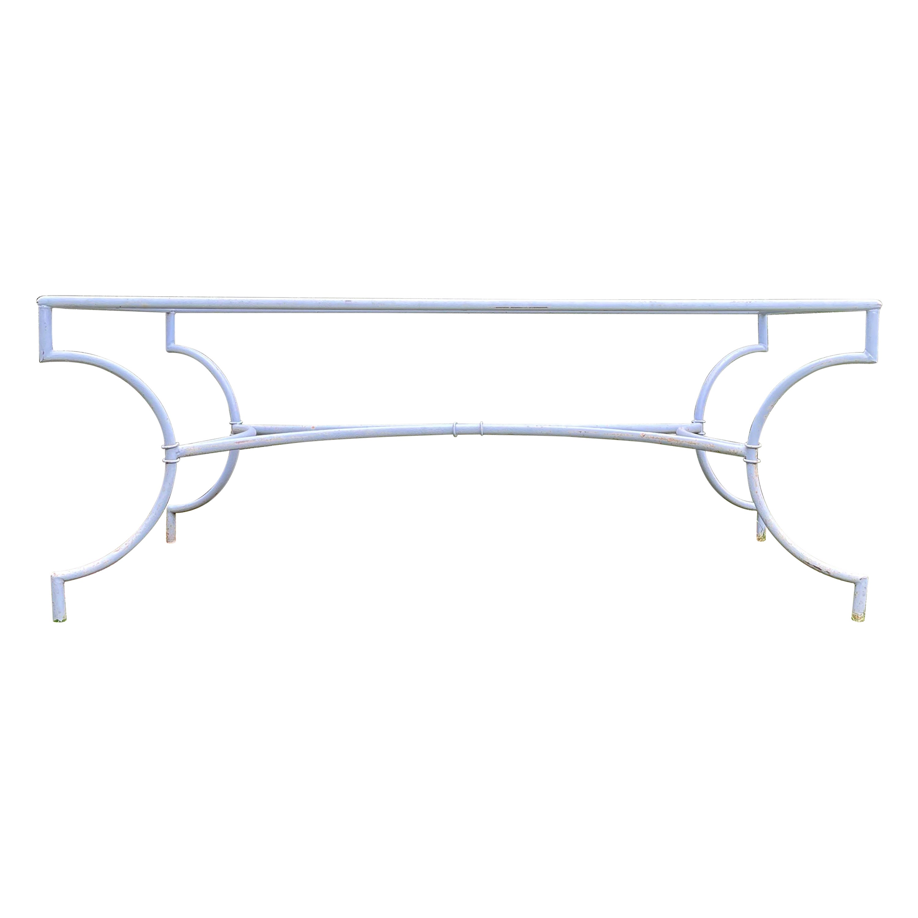 Unusual French Rectangular Galvanized Steel Dining Table For Sale at ...