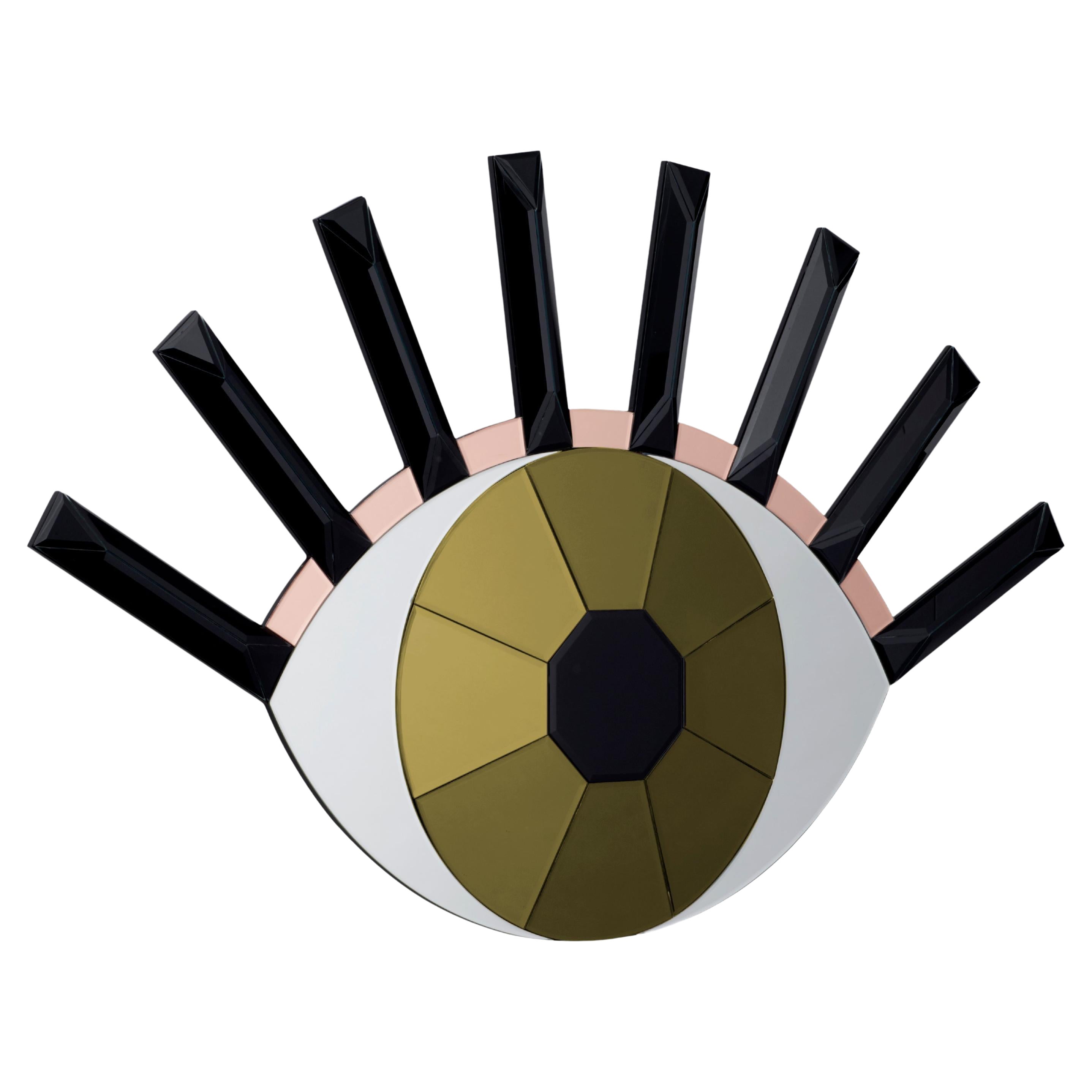 Modern Mirror with Eye Shape Design Made by the Syroco Co at 1stDibs