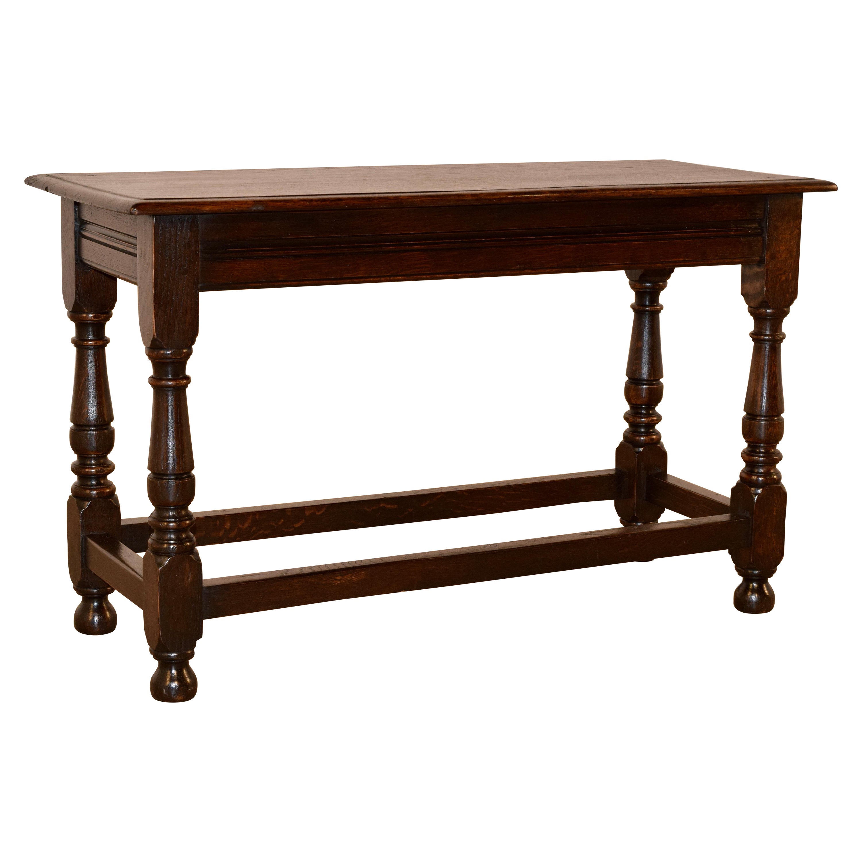 Yew Wood Slab Bench, English, 19th Century at 1stDibs