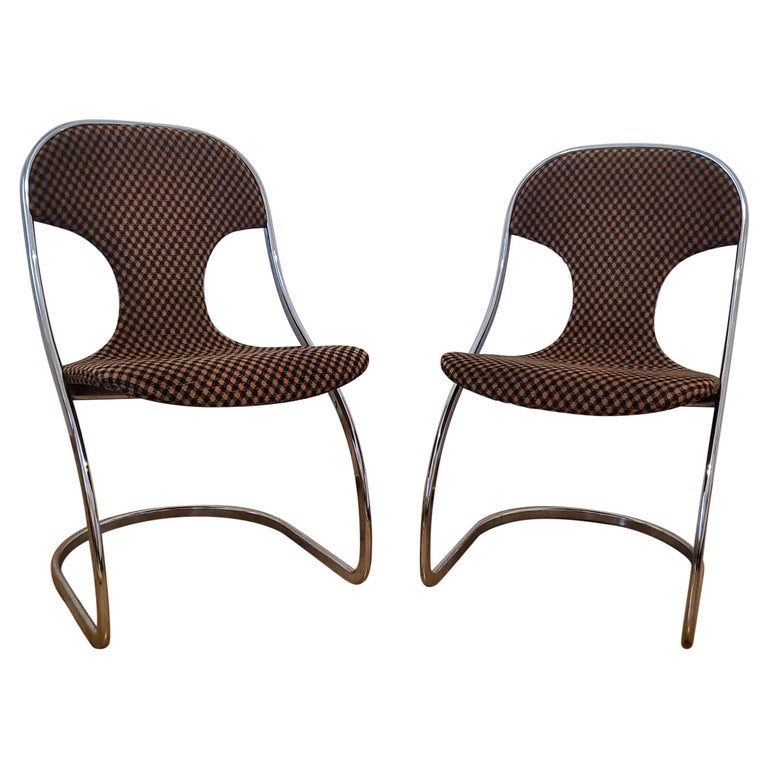 Pair of Midcentury Rare Design Chairs, Italy, 1970s For Sale at 1stDibs