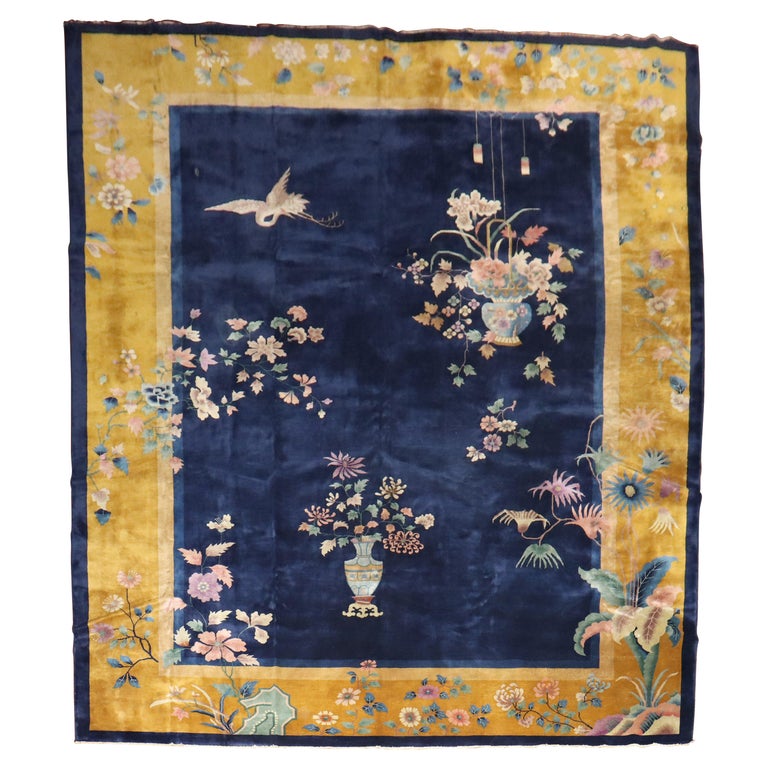 Art Deco Chinese Large Room Size Rug For Sale at 1stDibs