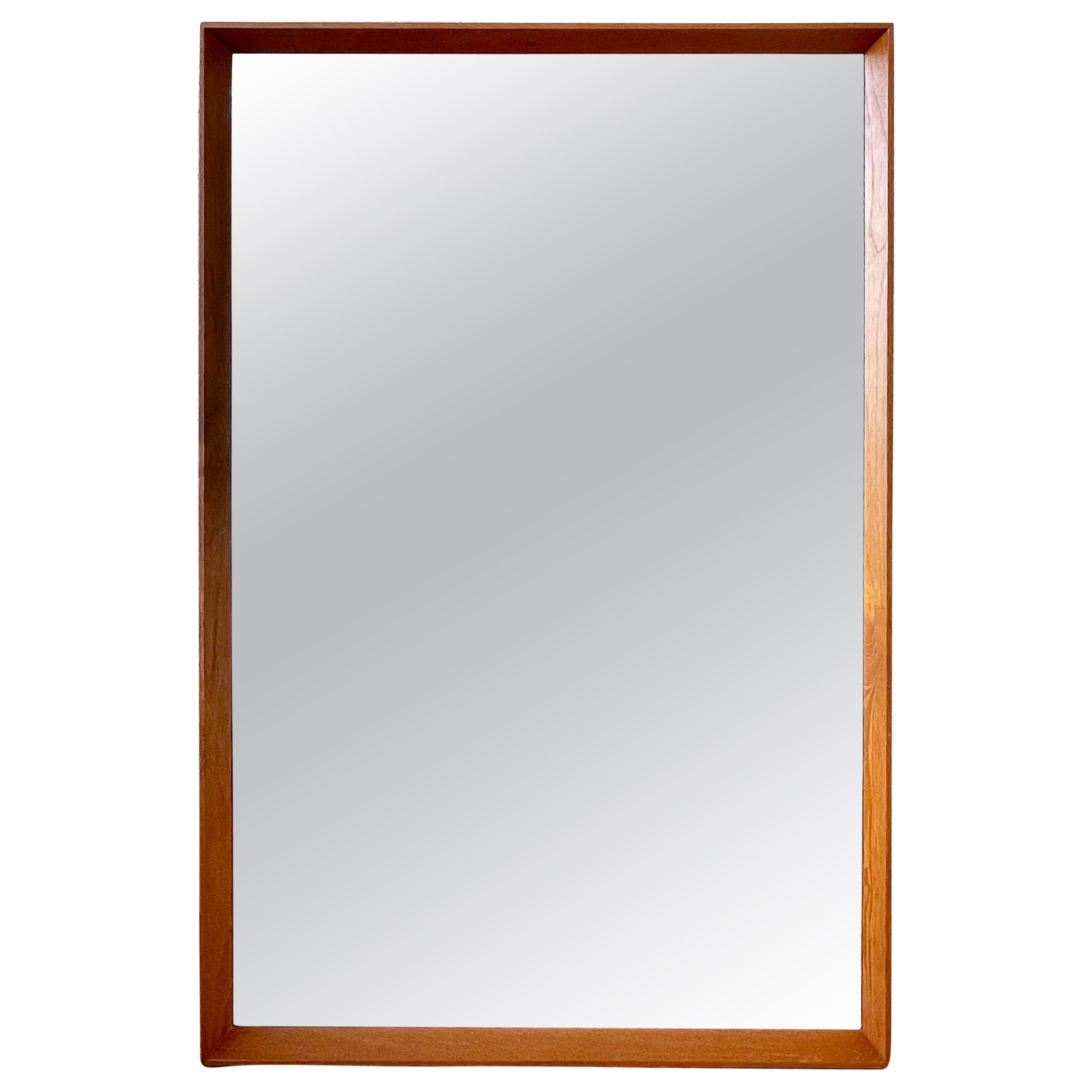 Large Danish Arched Top Teak Mirror by Jesper International at 1stDibs