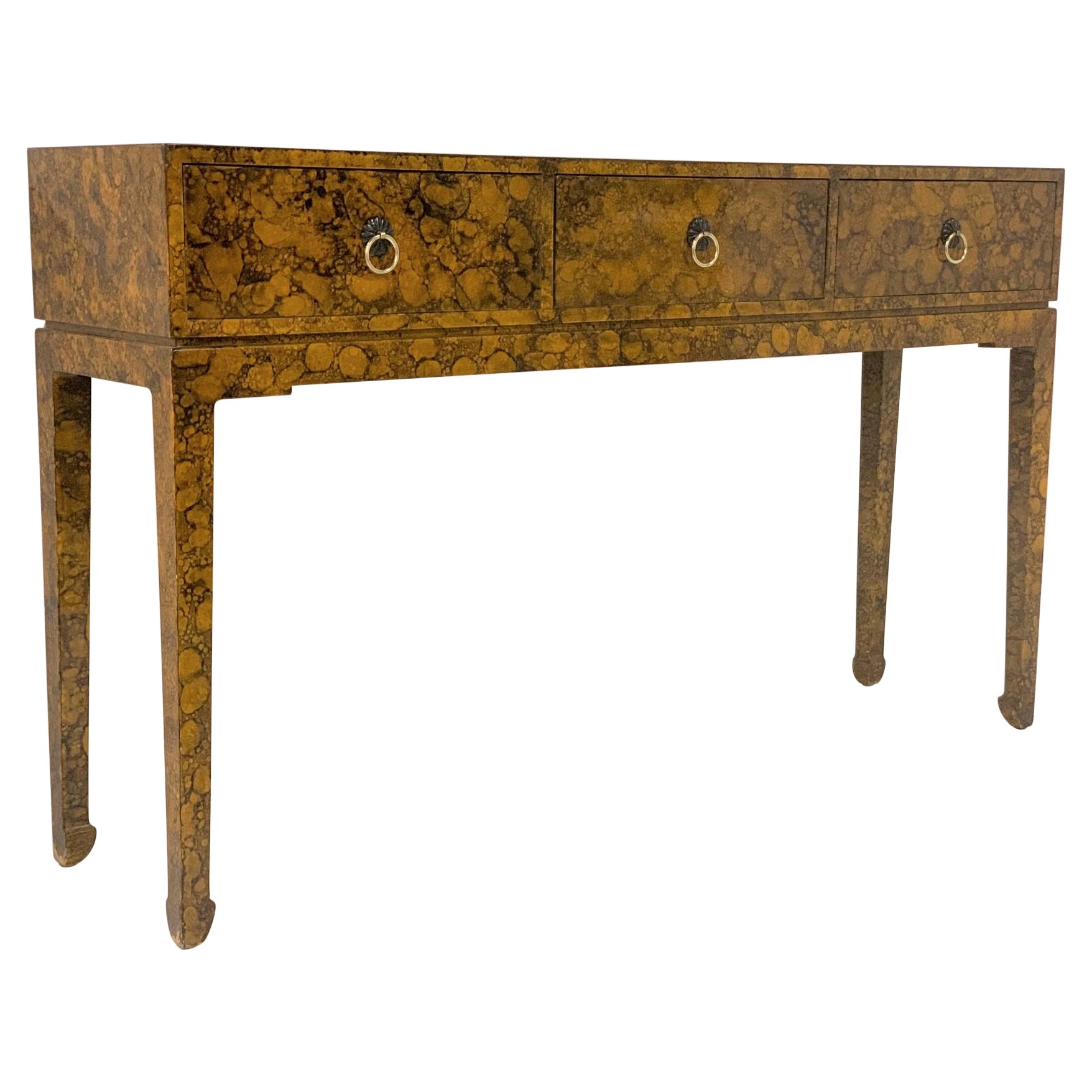 Housesteads Contemporary Style Console Featuring a Unique Luna Finish ...