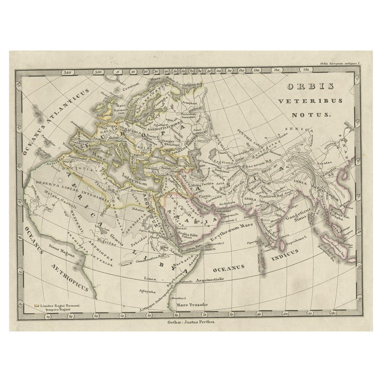 Antique Map of Europe and Part of Asia and Africa, 1848 For Sale at ...