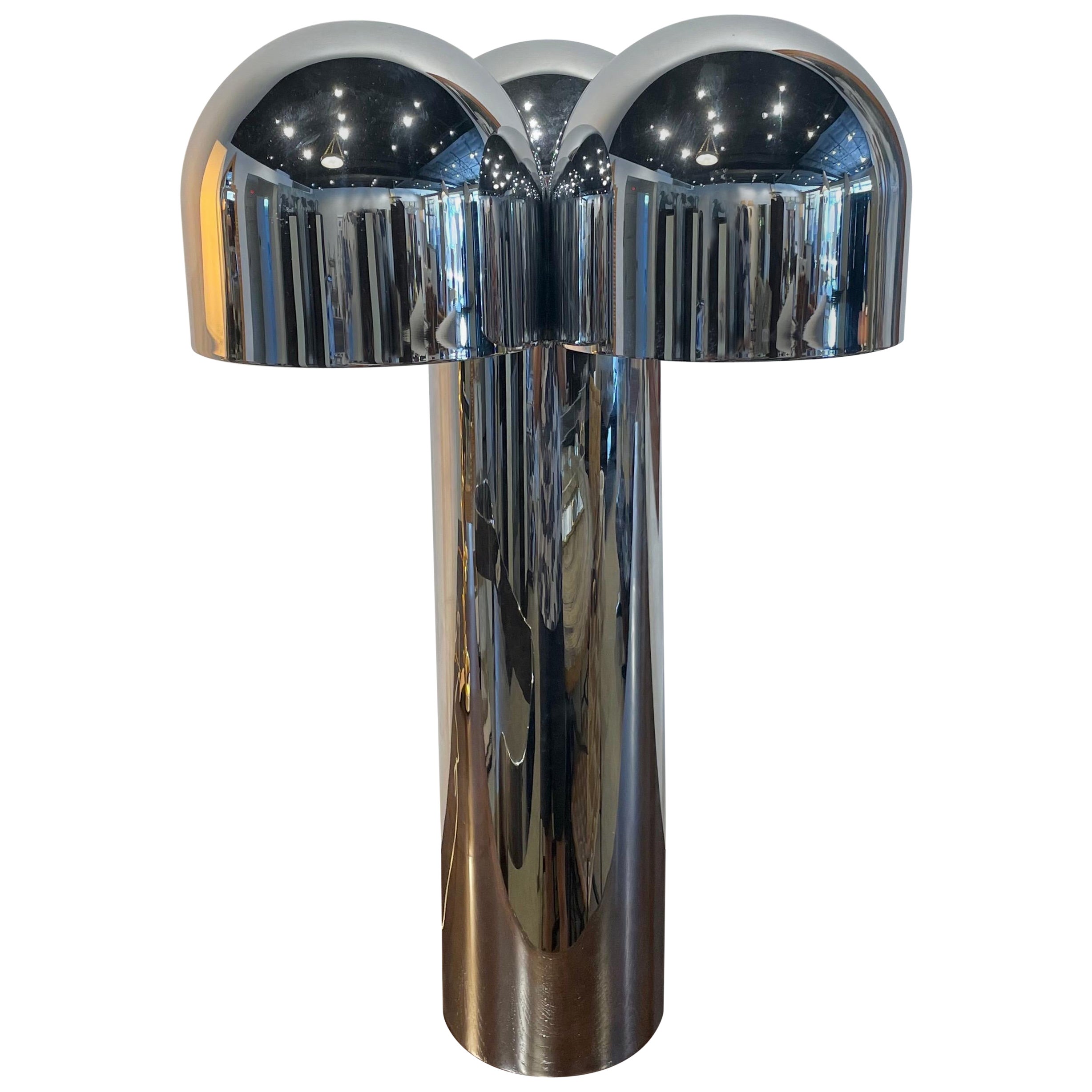 Large Sonneman Chrome Table Lamp at 1stDibs