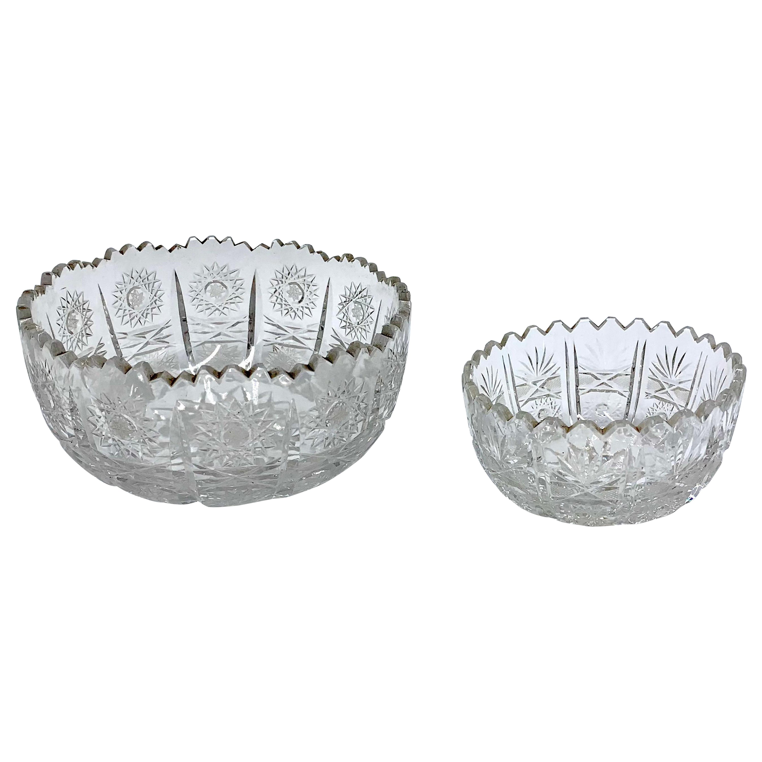 Set of Sevres Crystal Bowls Decorated with Horse Heads For Sale at 1stDibs