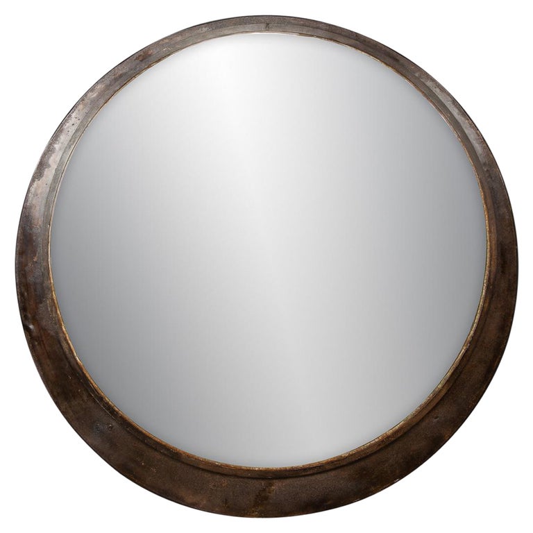 20th Century Czechoslovakian Large Convex Railway Mirror, c.1960 at 1stDibs
