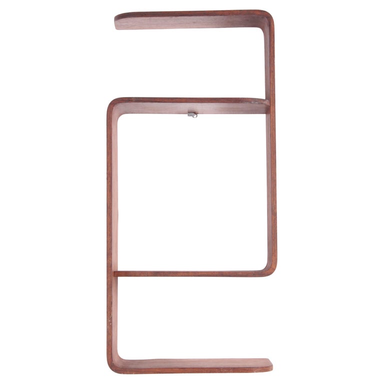 French Design Wooden Wall Rack Made of Thin Wood, 1960 at 1stDibs