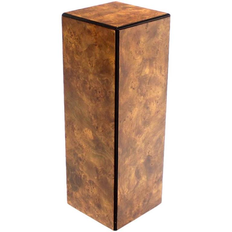Mid-Century Modern Square Burlwood Pedestal by Drexel at 1stDibs | burl ...