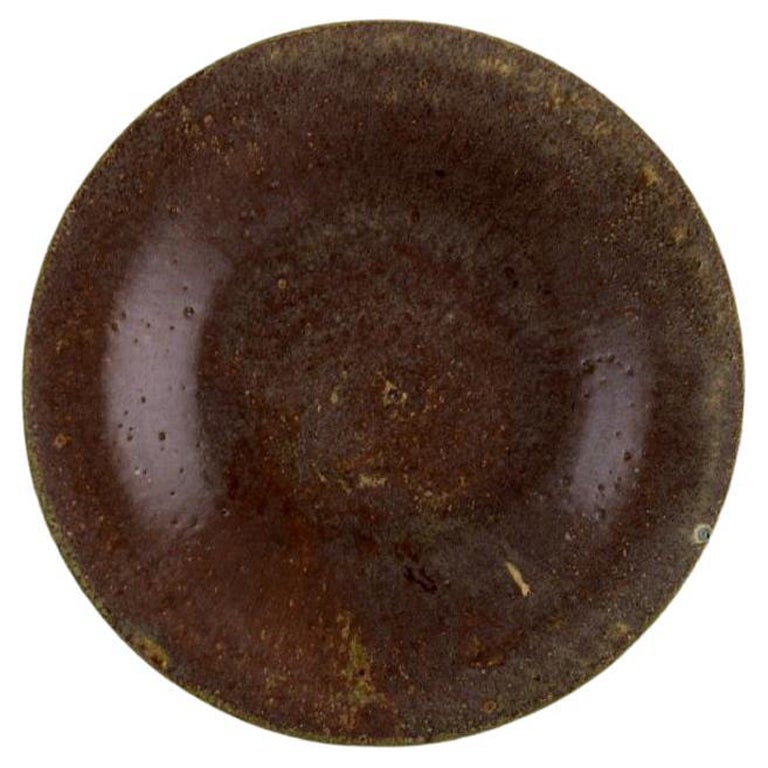 Arne Bang, Denmark, Round Bowl / Dish in Glazed Ceramics For Sale at ...
