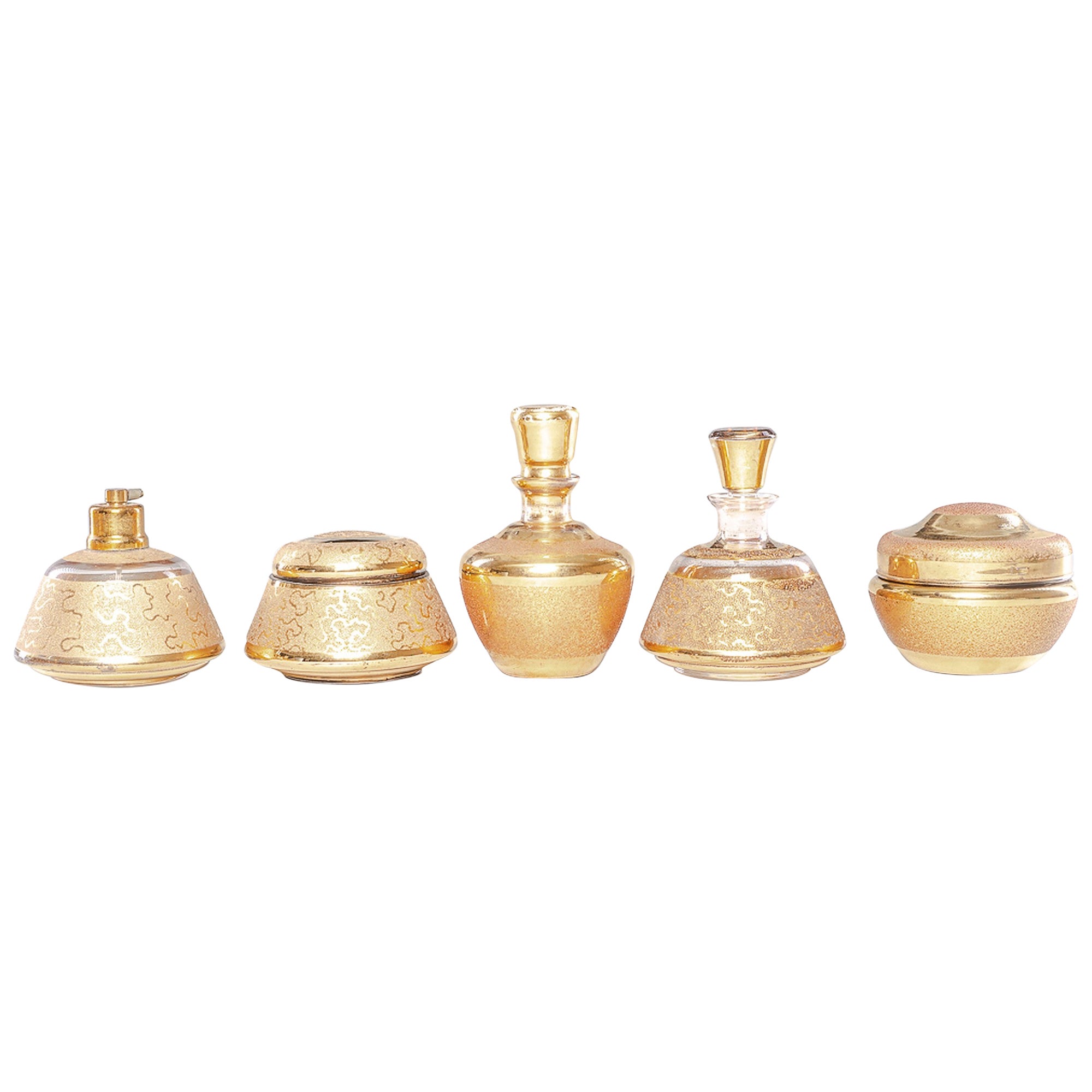 Smoke Tone Crystal Vanity Set at 1stDibs