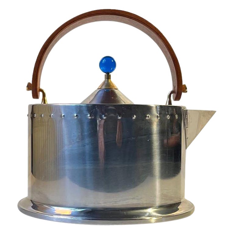 Memphis Style Italian Stanless Steel Teapot by Carsten Jörgensen, 1980s ...