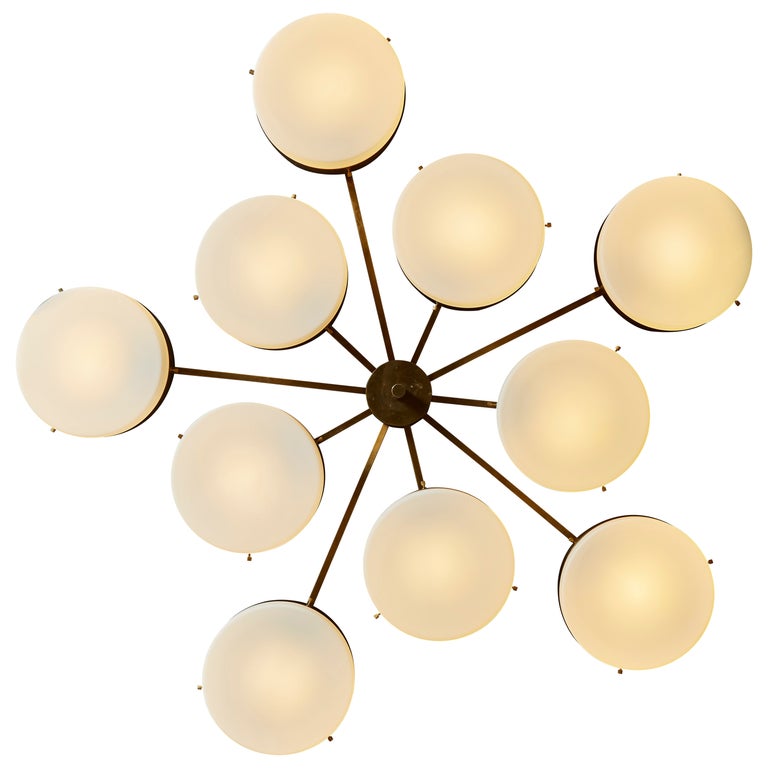 Ten Arms Star Shaped Flush Mount at 1stDibs