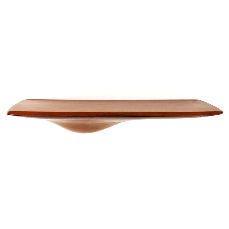 Small Sculptural Walnut Wall Shelf at 1stDibs