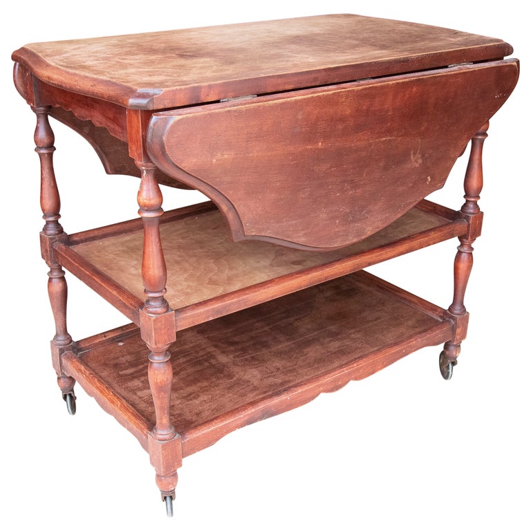 1970s Serving Trolley with Wheels and Wings For Sale at 1stDibs
