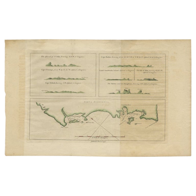 Antique Map of New Ireland Island in the Bismarck Archipelago, New ...