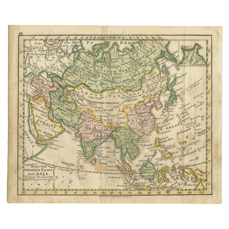 Antique Map of Asia Showing Cook's Latest Discoveries, 1786 at 1stDibs