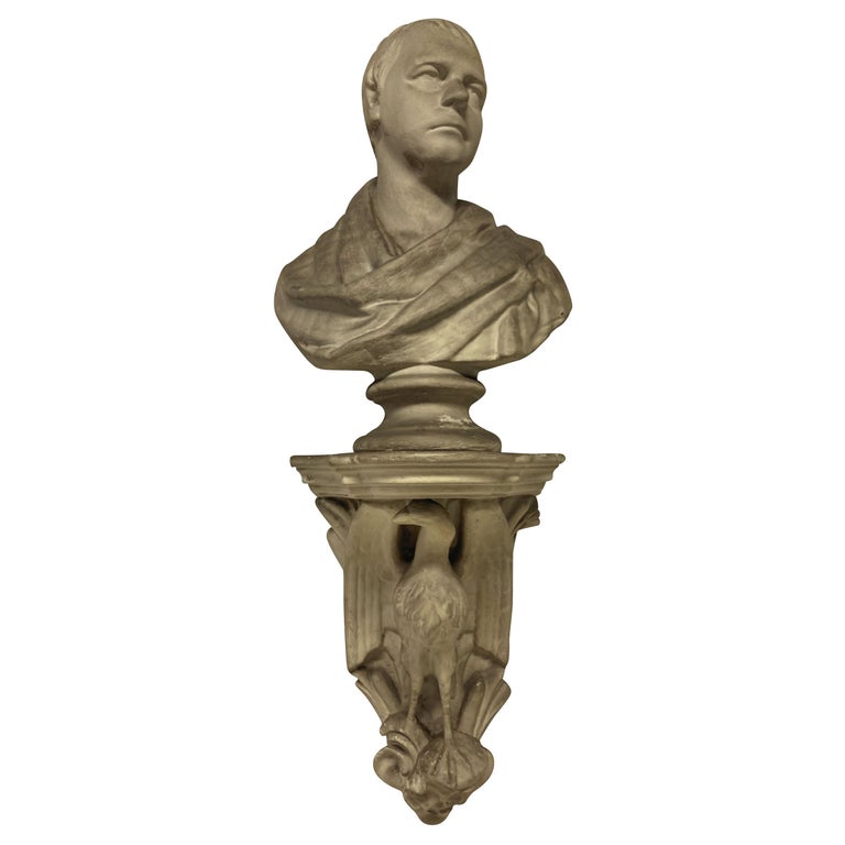Classical Plaster Library Bust on Bracket For Sale at 1stDibs