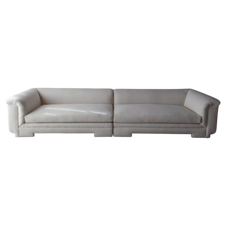12 Foot 2-Piece Postmodern Sofa in Boucle For Sale at 1stDibs | 12 foot ...
