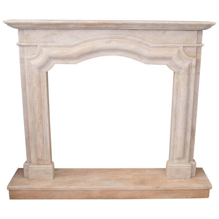 Portuguese Rose Marble Fireplace in Classical Style For Sale at 1stDibs