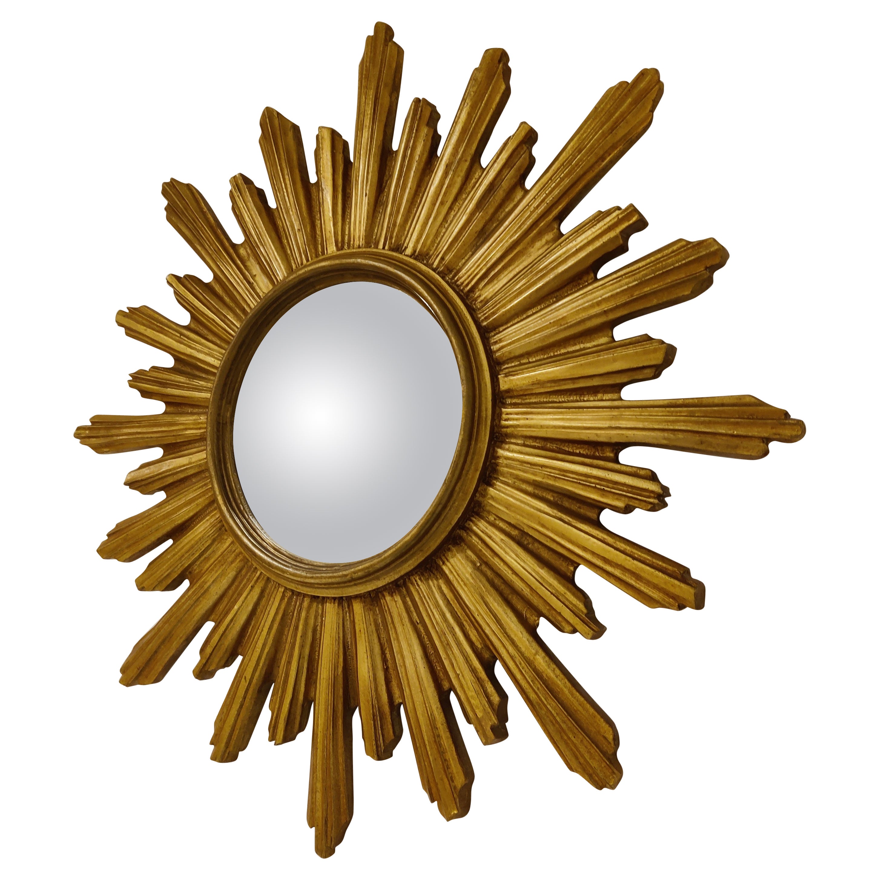 Vintage Snowflake Starburst Giltwood Mirror, France For Sale at 1stDibs