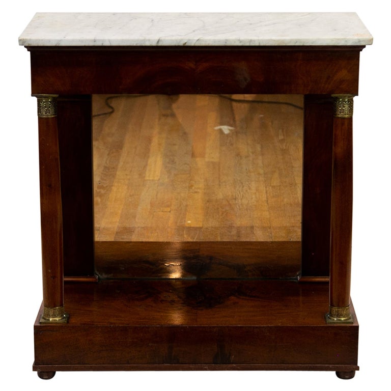 Regency English Marble Top Console Table For Sale at 1stDibs