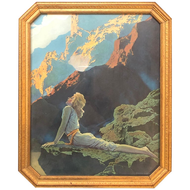 Original Vintage Framed Lithograph "Wild Geese" by Maxfield Parrish For ...