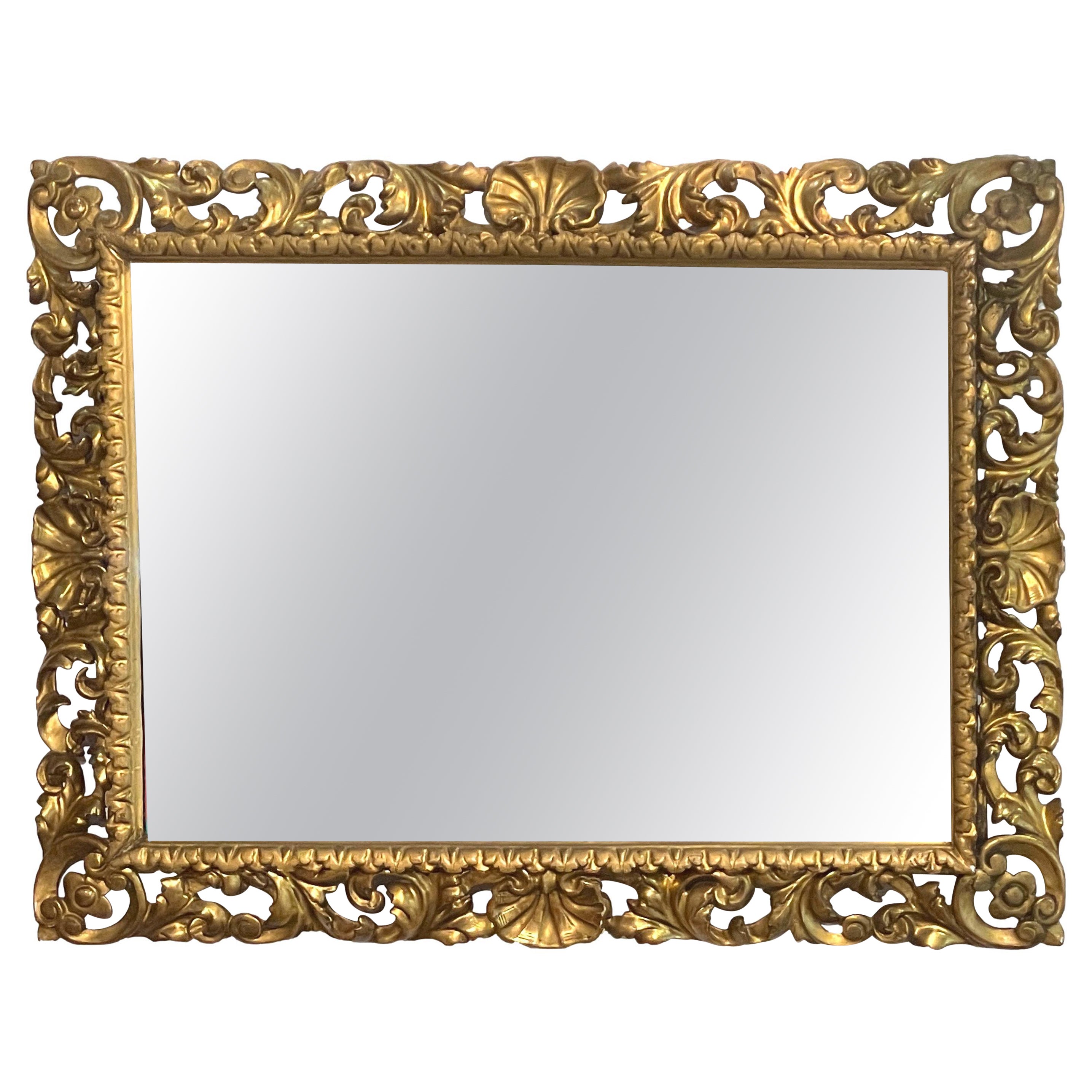 Vintage Round Monumental Train Mirror, c. 19th Century For Sale at 1stDibs